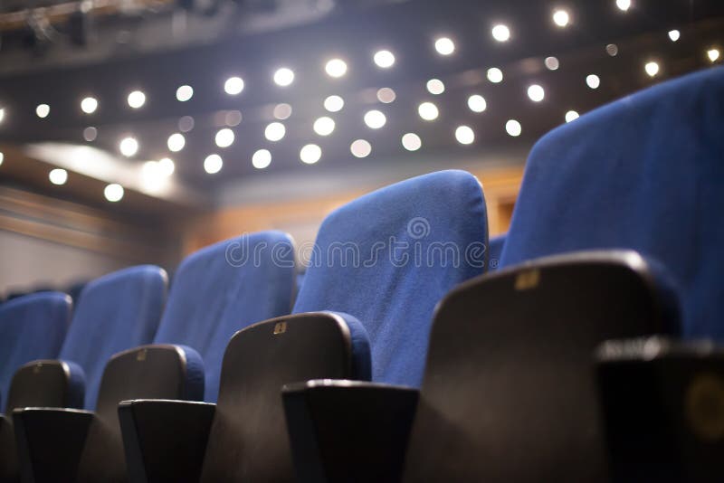 Seats at the empty theater stock image. Image of movie - 148266063