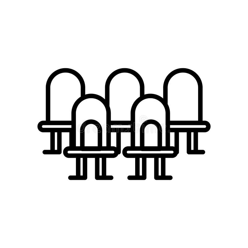 Seats Linear Icon. Modern Outline Seats Logo Concept on White Ba Stock ...