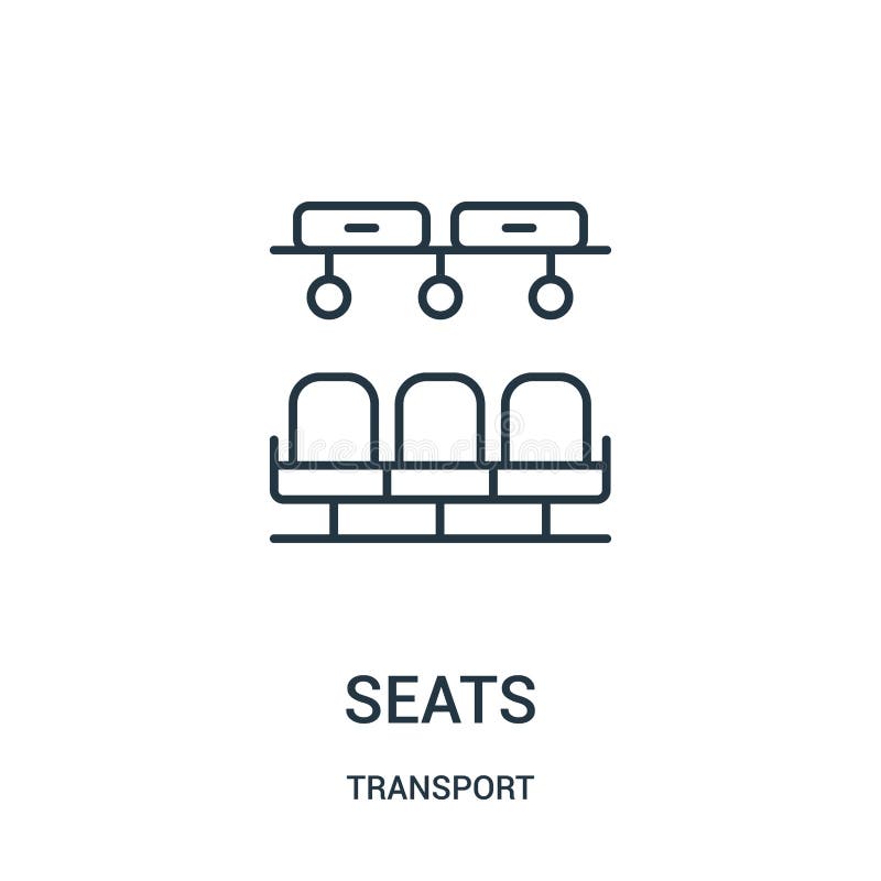 Seats Icon Vector from Transport Collection. Thin Line Seats Outline ...