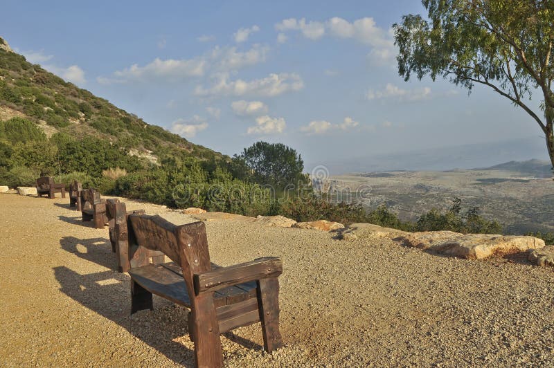 Seats Overlooking Scenic View Stock Image - Image of tree, line: 7501245