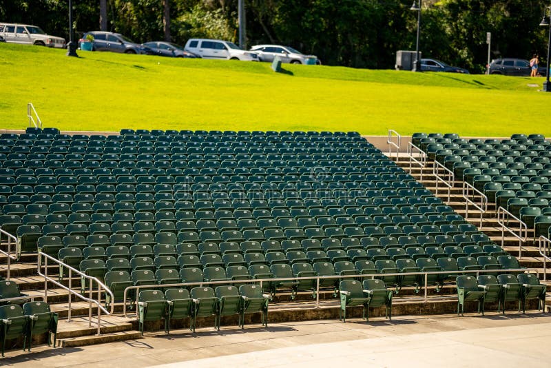 Seats at a park stadium stock photo. Image of stadium - 228022234