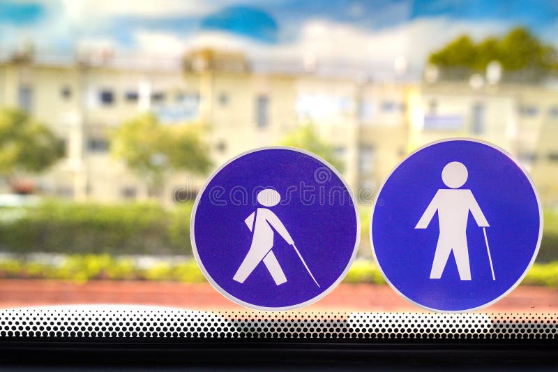 Seats on the Bus for the Elderly and Disabled Stock Image - Image of ...