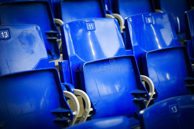 Seats in a soccer stadium stock photo. Image of laliga - 98818420