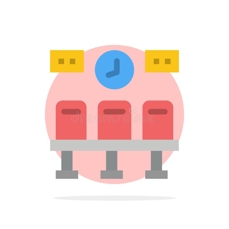 Seats, Train, Transportation, Clock Abstract Circle Background Flat ...