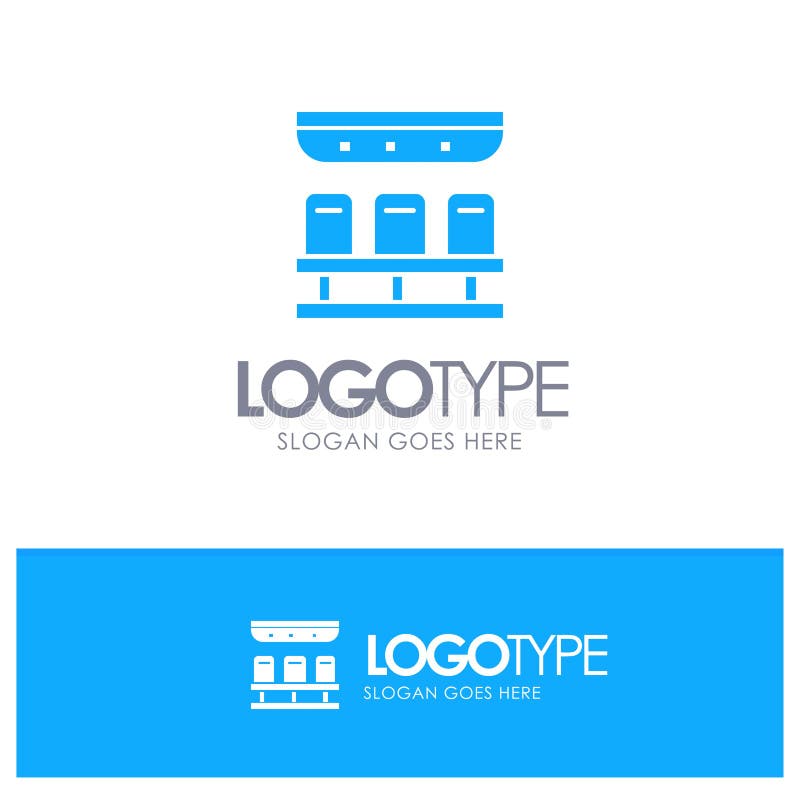 Seats, Train, Transportation, Travel Blue Solid Logo with Place for ...