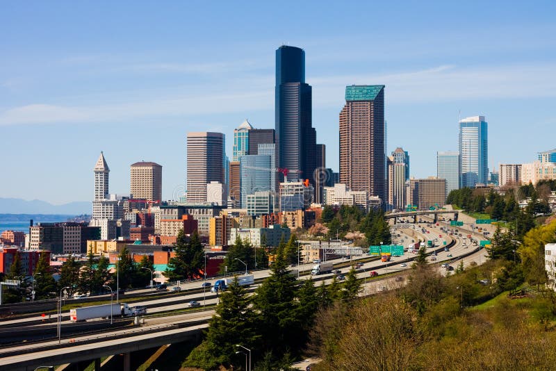 Freeway Entrance To City of Minneapolis, Minnesota Stock Image - Image ...