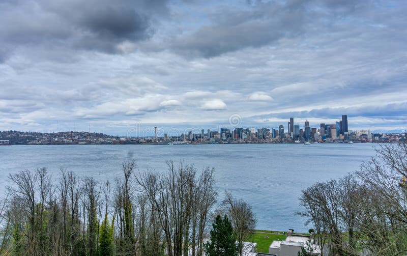 Seattle Below Storm Clouds 2 Stock Photo - Image of weather, buildings ...
