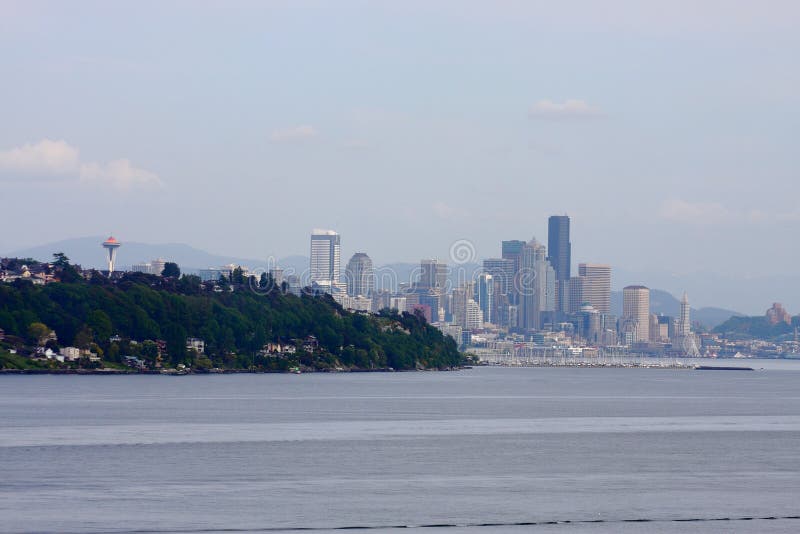 Seattle from Beyond Point stock image. Image of blue - 27447571