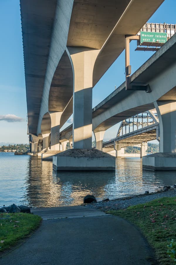 Seattle Bridge 9 stock photo. Image of water, span, bridge - 61414056