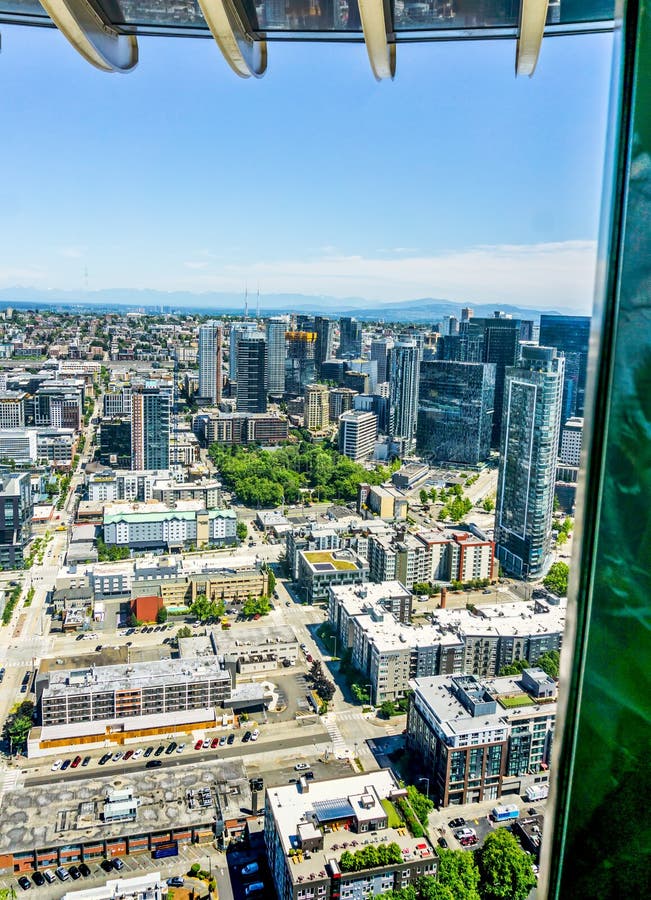 Seattle Buildings from Above Stock Image - Image of mount, looking ...
