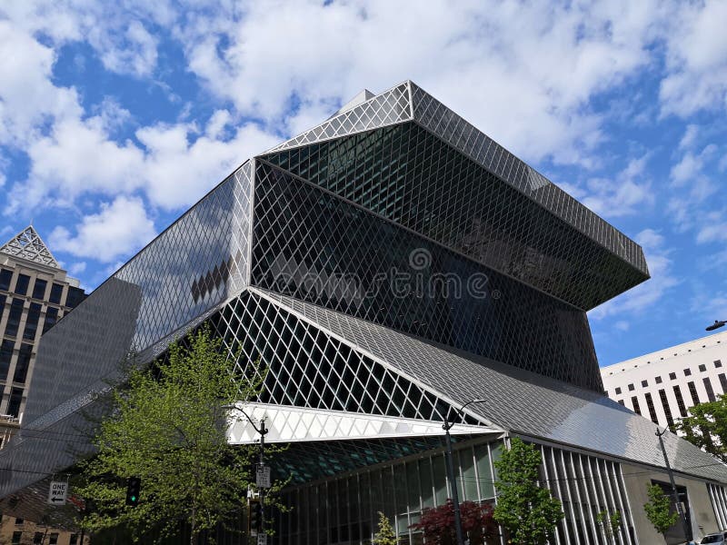 Seattle Central Library - Seattle, USA Stock Photo - Image of center ...