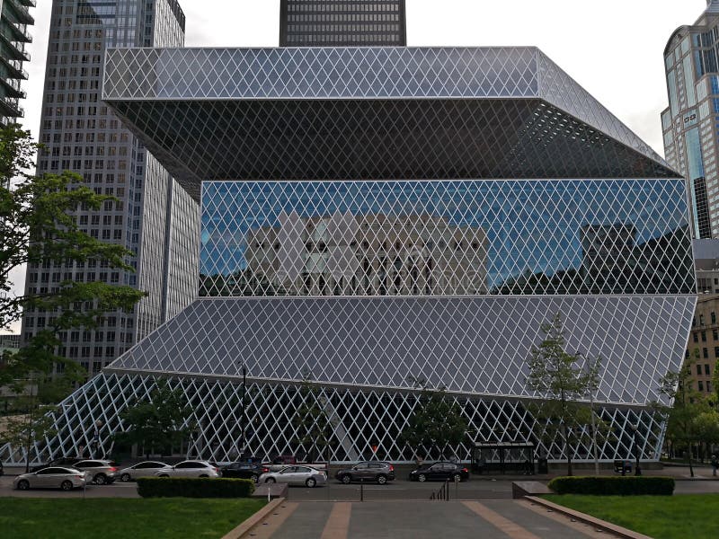Seattle Central Library - Seattle, USA Stock Photo - Image of center ...