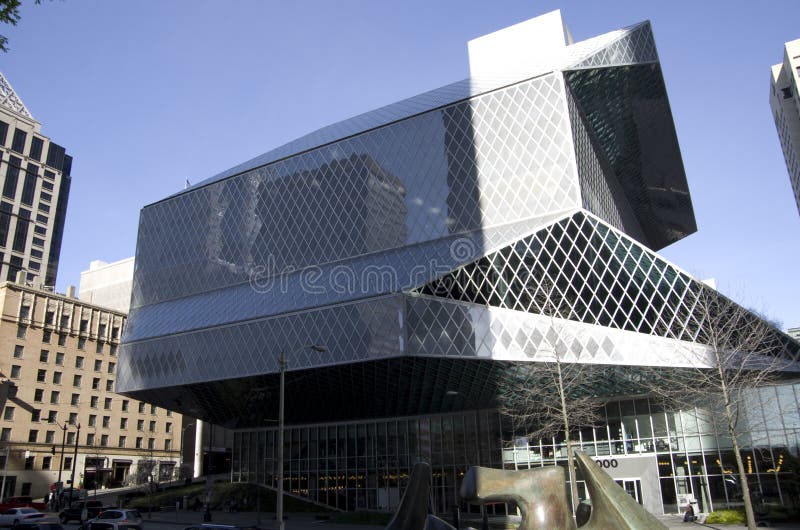 Seattle Central Library editorial photography. Image of investments ...