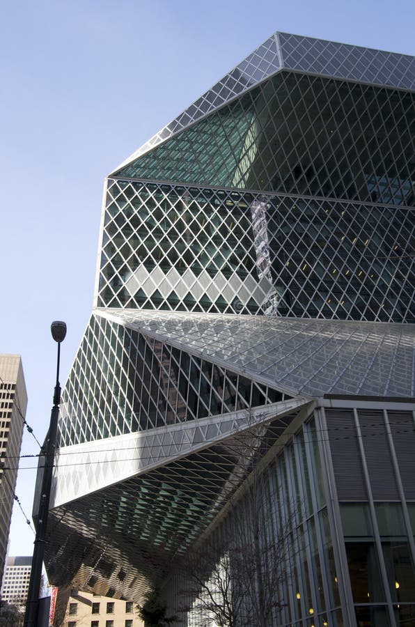 Seattle Central Library editorial photography. Image of investments ...