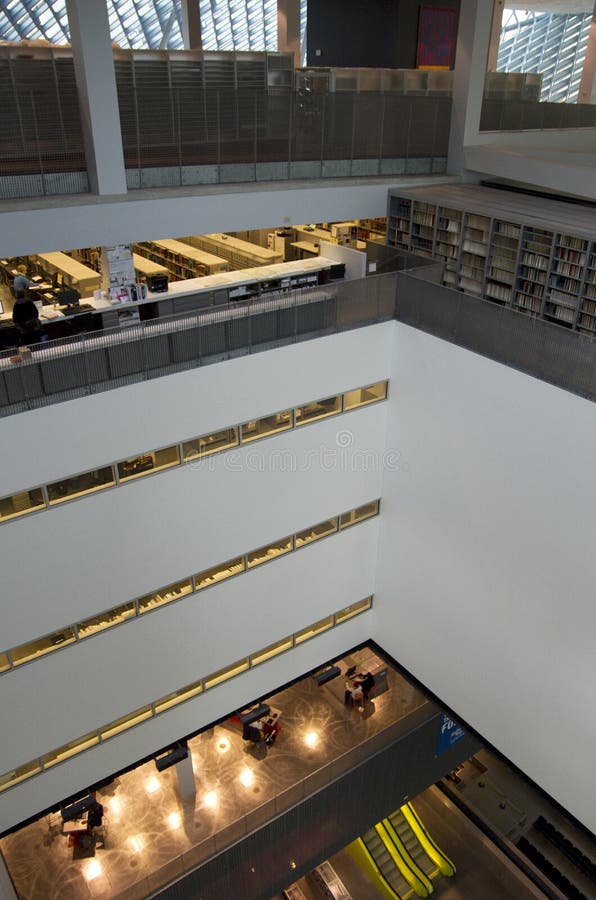 Seattle Central Library Interior Designs Stock Photo - Image of ...