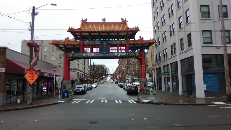 Seattle Chinatown editorial photography. Image of seattle - 135264182