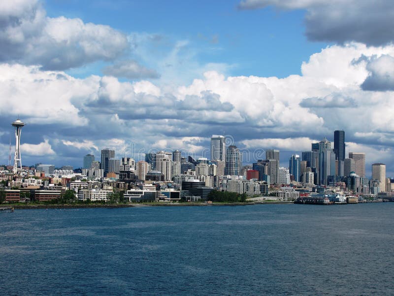 Seattle stock image. Image of skyscrapers, waves, travel - 40114161