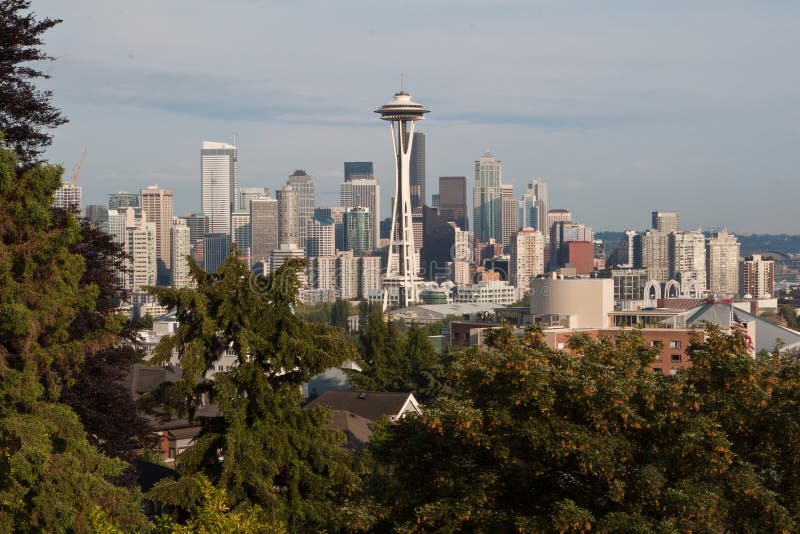 Seattle Cityscape editorial photo. Image of space, seattle - 16007561