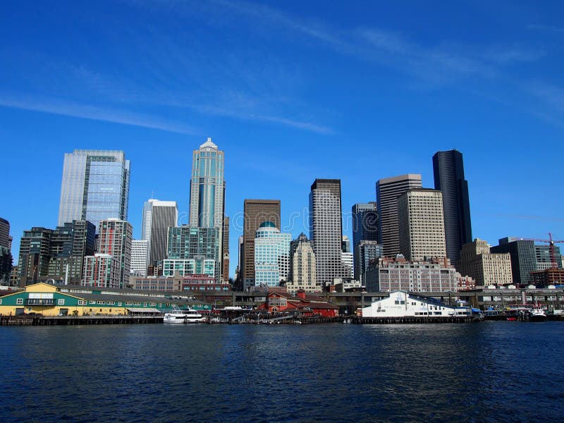 Seattle / Cityscape editorial stock photo. Image of office - 85991318