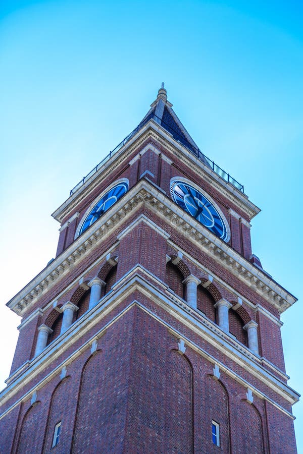 Seattle Clock Tower from Below Stock Image - Image of tower, history ...