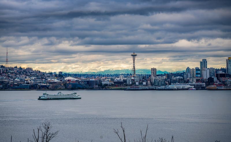 Seattle Cloudy Skies 6 stock image. Image of travel - 364654221