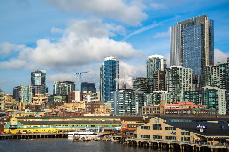 Seattle Downtown Skyline, Washington. Editorial Photography - Image of ...
