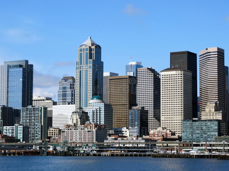 Seattle Downtown Skyline Washington Stock Photo - Image of view, pike ...