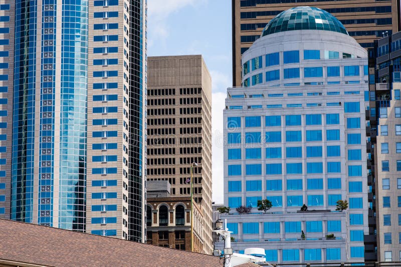Seattle downtown editorial stock photo. Image of street - 71831788