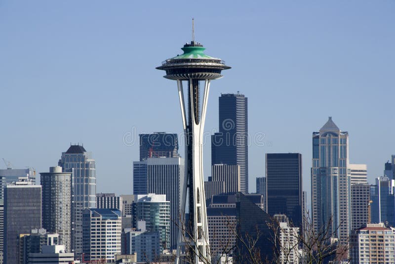 Horizonte De La Ciudad De Seattle Imagen de archivo - Imagen de ...
