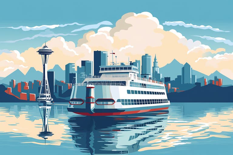 Seattle Ferry Stock Illustrations – 20 Seattle Ferry Stock ...