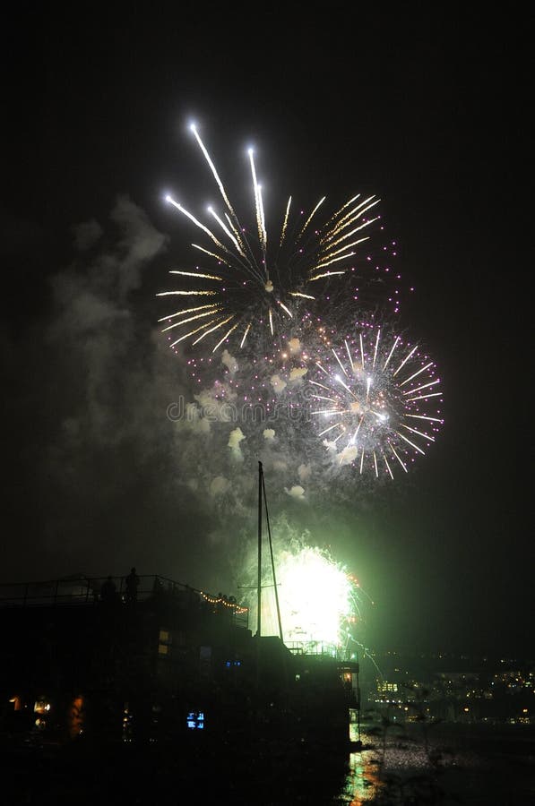 Seattle Fireworks Celebration Stock Photo - Image of light ...