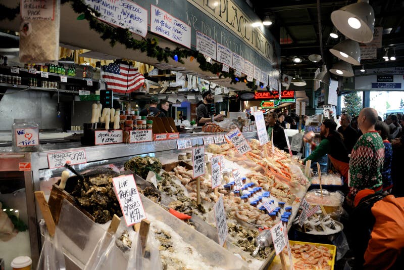 Seattle Fish Market stock photo. Image of market, close - 7185832