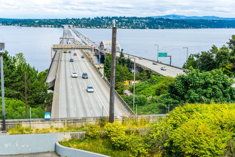 Seattle Floating Bridge stock photo. Image of floating - 4215660