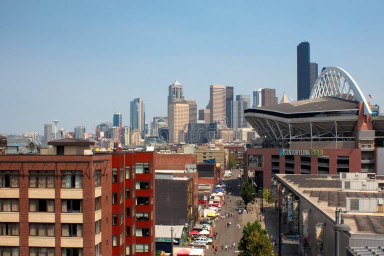 Seattle on Game Day editorial stock image. Image of century - 57372189