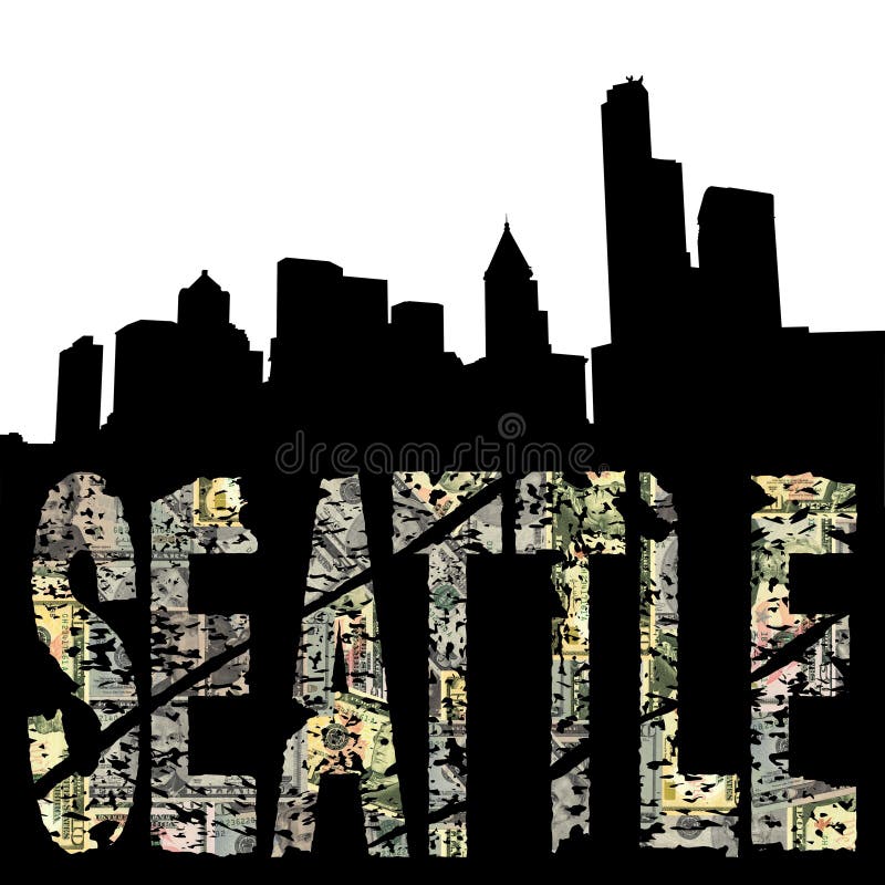 Cityscape Building Line Art Vector Illustration Design - Seattle ...