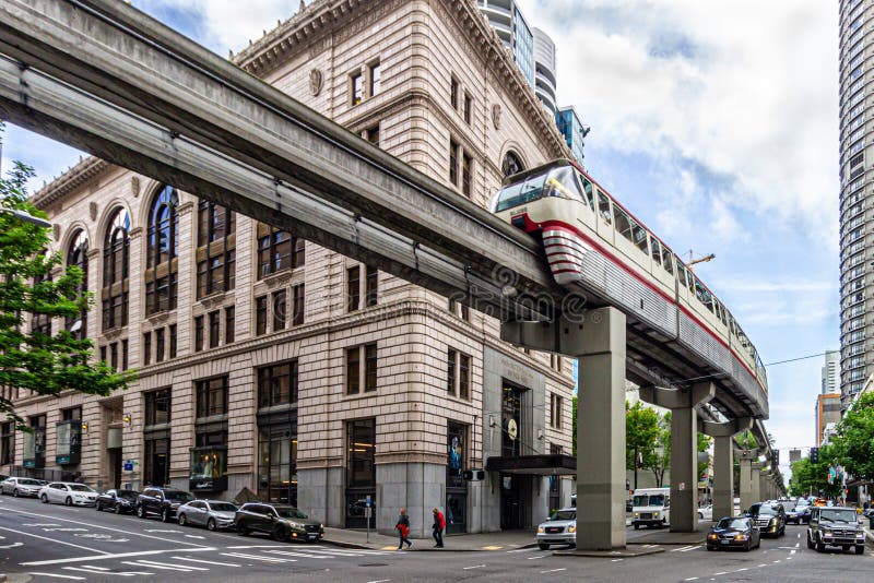 Seattle monorail editorial stock image. Image of bcncollective - 178735419