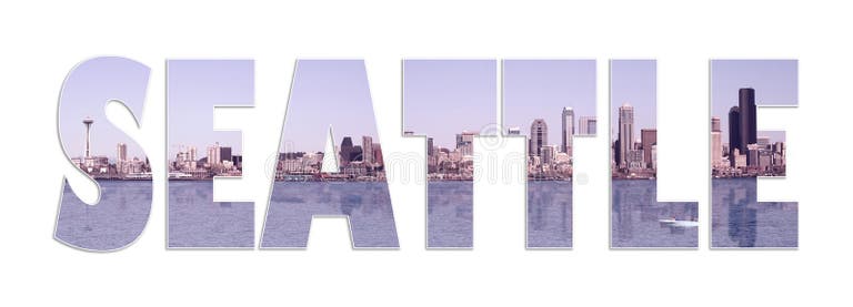 Seattle panorama collage stock image. Image of waterfront - 23926377