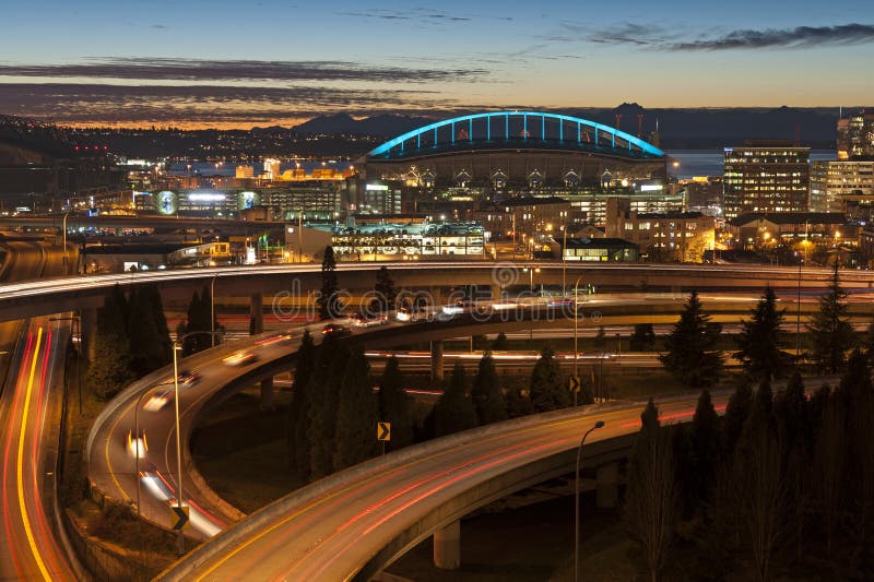 Rush Hour, Seattle stock photo. Image of movement, bridge - 50480476