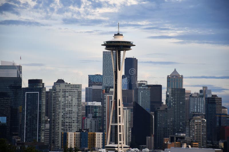 Seattle S Iconic Skyline with the Space Needle during a Clear Day ...