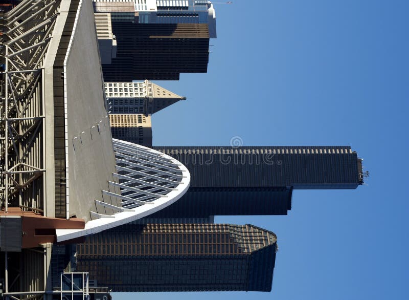 Modern Tower Glass Building Seattle Stock Image - Image of state, glass ...