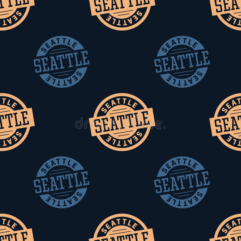 Seattle seamless pattern stock vector. Illustration of icon - 114594801