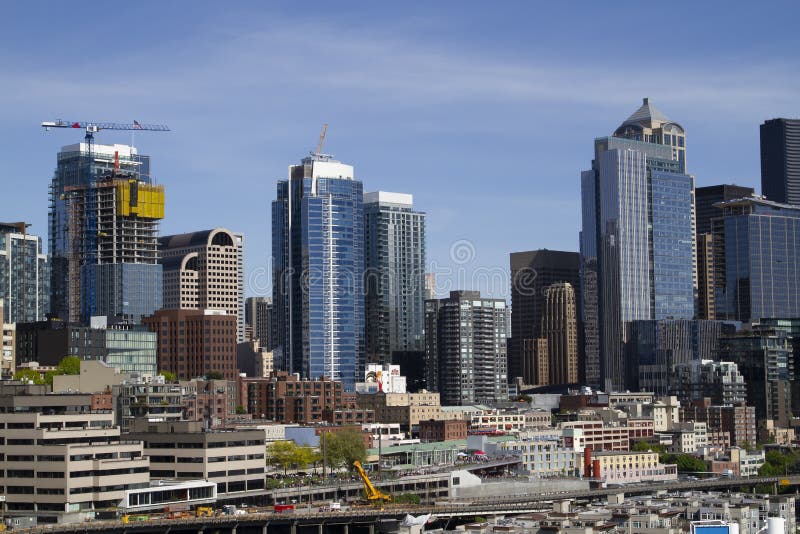 Seattle Sky Line stock image. Image of line, urban, summer - 178124587