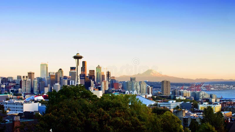 Seattle Skyline stock photo. Image of needle, highrise - 11366462