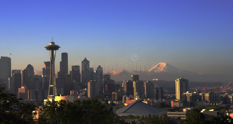 Seattle Skyline stock photo. Image of cityscape, architecture - 15027600