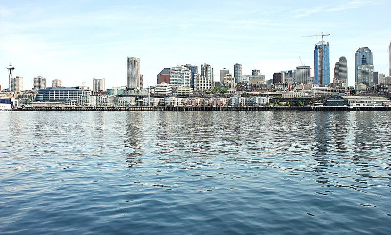 Seattle skyline stock photo. Image of cloudy, american - 6503876