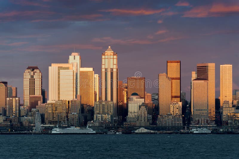 Seattle Skyline stock photo. Image of city, skyscrapers - 48644388