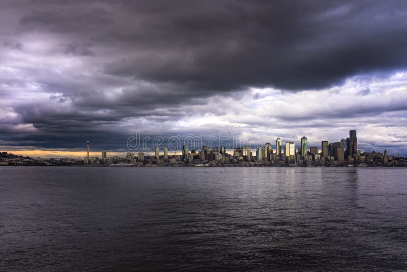 Seattle Skyline stock image. Image of blue, seattle, sound - 94514841