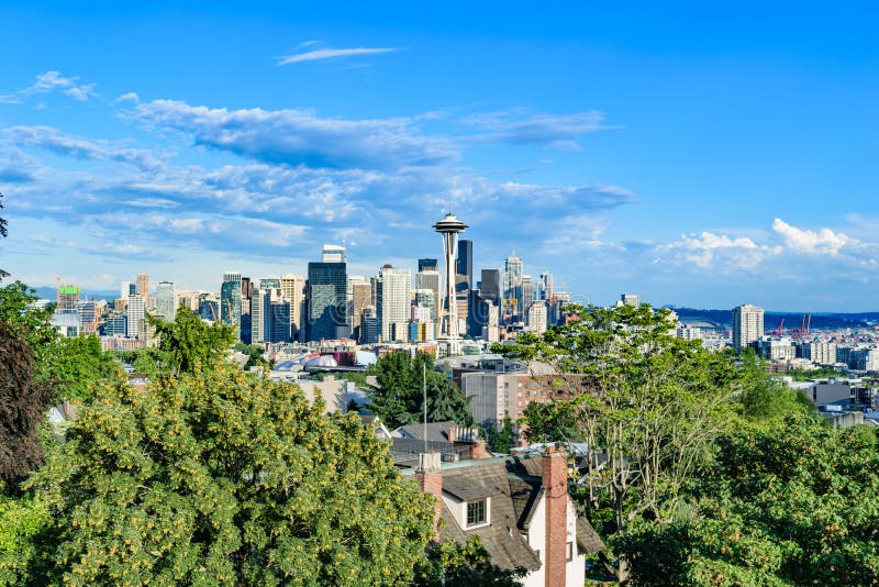 Seattle Skyline stock photo. Image of clear, downtown - 94932026