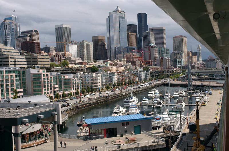 Seattle Skyline and Harbor stock photo. Image of skyline - 2743040