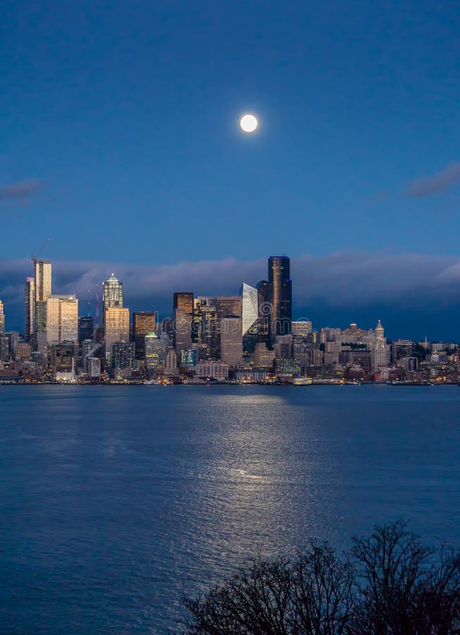 Seattle Full Moon 2 Stock Photos - Free & Royalty-Free Stock Photos ...